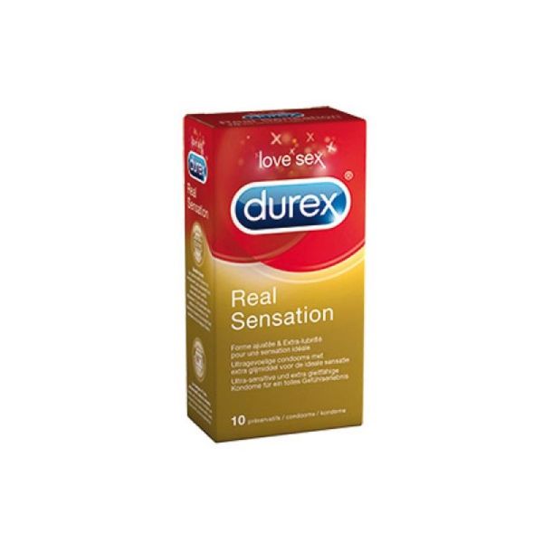 Durex Real Sensation extra lubrifié 10 préservatifs - Pharmarun